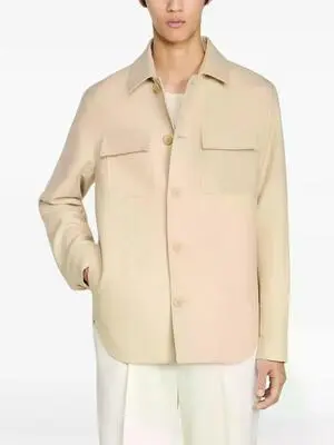 Sandro Oversized Buttoned Shirt With Flap Pockets
