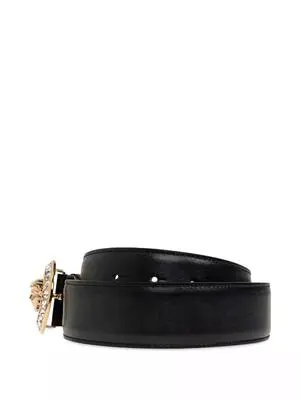 Versace Crystal-embellished Medusa-buckle Belt - Black
