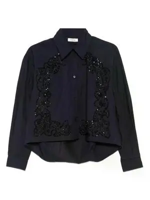 Sandro Embroidered Cotton Shirt