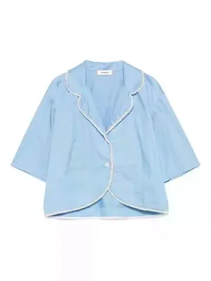 Sandro Beaded Lapel Collar Shirt