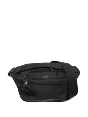 Sandro Zip-pocket Messenger Bag - Black