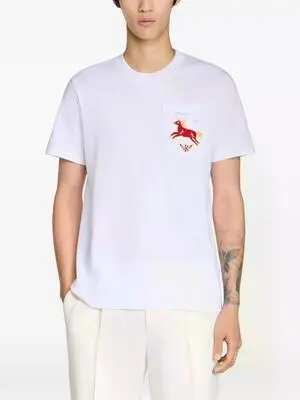 Sandro Embroidered Horse Cotton T-shirt - White