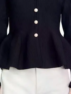 Sandro Textured Peplum Cardigan