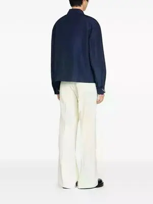 Sandro Embroidered Zip-up Jacket - Blue