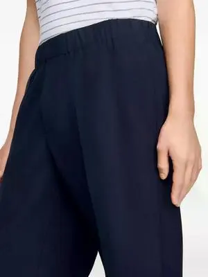 Sandro Elasticated Waist Wide-leg Trousers - Blue