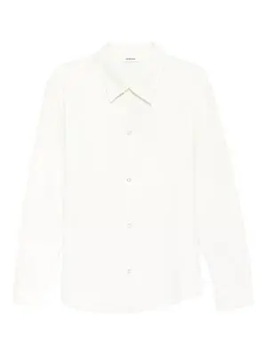 Sandro Long-sleeved Jersey Shirt - Neutrals