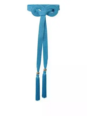 Carolina Herrera Satin Rope Belt - Blue