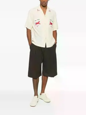 Sandro Horse-embroidered Shirt - Neutrals
