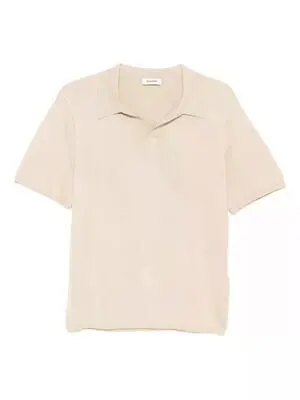 Sandro Short-sleeved V-neck Polo Shirt - Neutrals