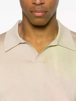 Sandro Short-sleeved V-neck Polo Shirt - Neutrals