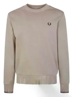 Fred Perry Logo-embroidered Sweatshirt - Neutrals