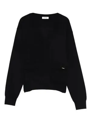 Sandro V-neck Long Sleeve Sweatshirt