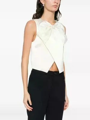 Sandro Bow Detail Satin Top