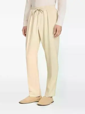 Sandro Elasticated Straight-leg Trousers - Neutrals