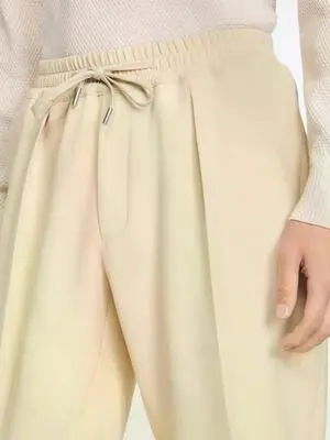 Sandro Elasticated Straight-leg Trousers - Neutrals