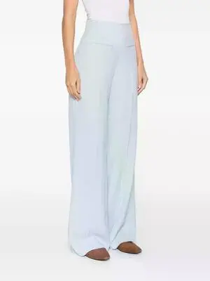 Sandro Striped Sequin Wide-leg Trousers - Blue