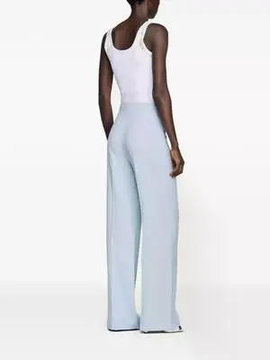 Sandro Striped Sequin Wide-leg Trousers - Blue