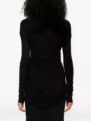 Rick Owens Radiance Draped V-neck Top - Black