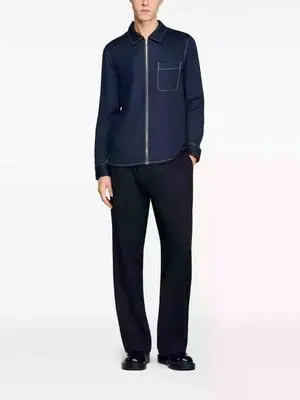 Sandro Loose-fit Zip-up Shirt