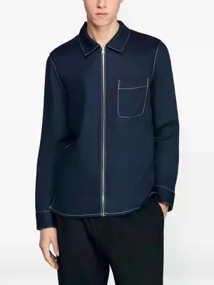 Sandro Loose-fit Zip-up Shirt