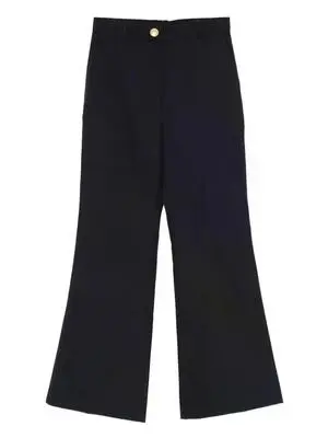 Sandro High-waisted Wide-leg Wool Blend Trousers