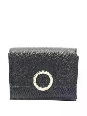 BVLGARI 20s Trifold Leather Wallet - Black