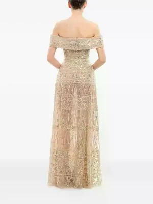 SAIID KOBEISY Beaded Maxi Dress