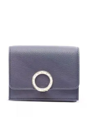 BVLGARI 2020s Tri-fold Leather Wallet - Blue