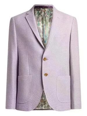 Etro Cotton Jersey Blazer - Purple