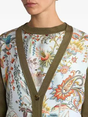 Etro Floral Insert Cardigan