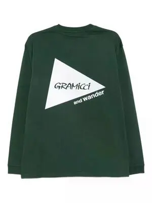 AND WANDER Gramicci Backprint Ls Tshirt