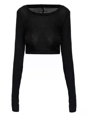 Rick Owens Long-sleeve Crop Top