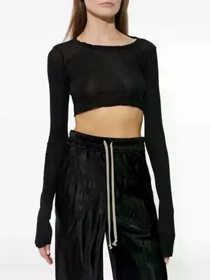 Rick Owens Long-sleeve Crop Top