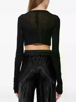 Rick Owens Long-sleeve Crop Top