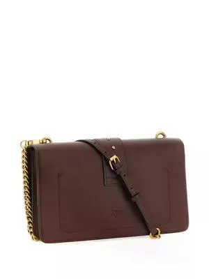 Pinko Love One Classic Leather Crossbody Bag - Red