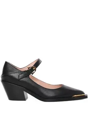 COCCINELLE Strap Leather Pumps - Black