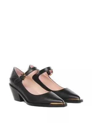 COCCINELLE Strap Leather Pumps - Black