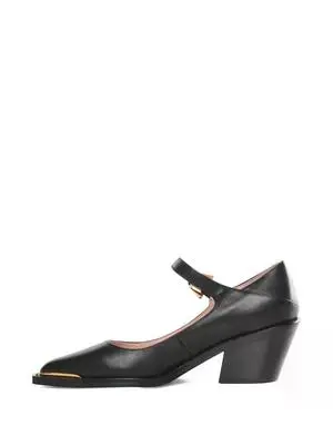 COCCINELLE Strap Leather Pumps - Black