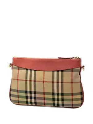 Burberry Haymarket Check Canvas Peyton Crossbody Bag - Brown