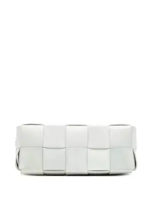 Bottega Veneta Small Intrecciato Brick Cassette Shoulder Bag - White