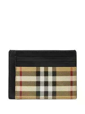 Burberry Check Card Holder - Neutrals