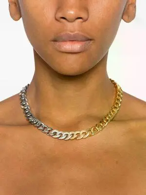 Maje Zirconia Chain Necklace - Gold