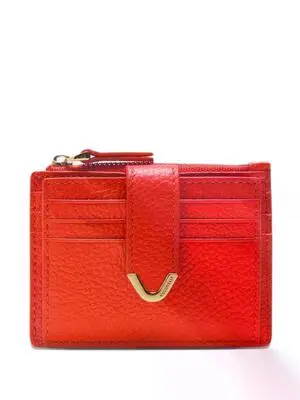 COCCINELLE Leather Zip Cardholder - Red