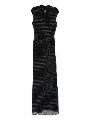 ROTATE BY BIRGER CHRISTENSEN Patterned Maxi Dress - Black