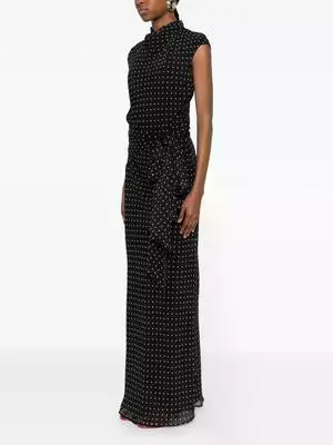 ROTATE BY BIRGER CHRISTENSEN Patterned Maxi Dress - Black