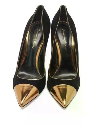 GIANVITO ROSSI Leather Pointed-toe Pumps 10.5