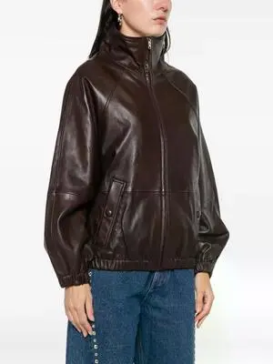 Sandro Zip-up Leather Jacket