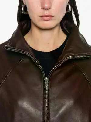 Sandro Zip-up Leather Jacket
