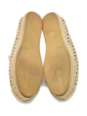 STUART WEITZMAN Metallic Leather Espadrilles