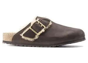 BIRKENSTOCK Boston Bold Shearling Clogs - Espresso